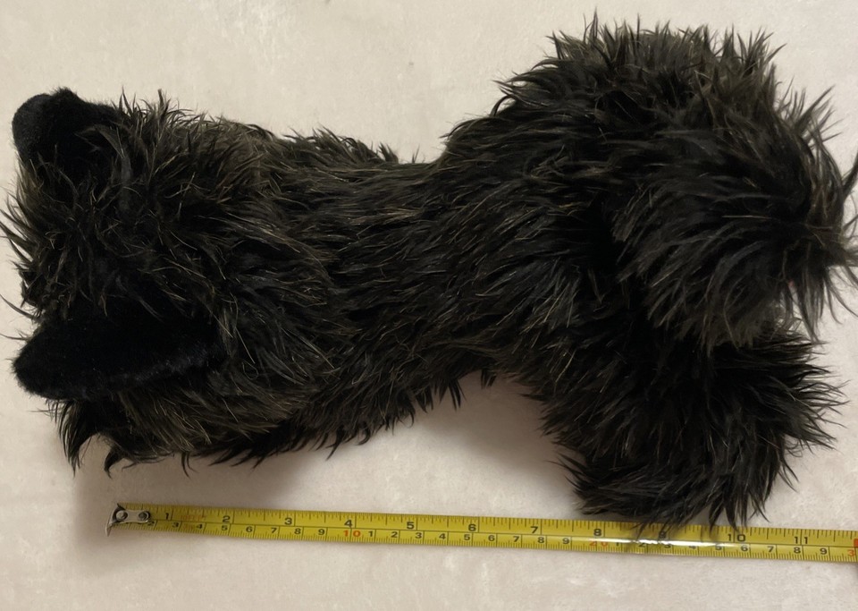 Aurora Flopsie Toto Cairn Terrier Plush Toy 11” Black with Brown Tips ...