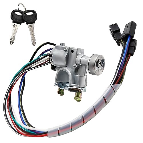 Ignition Starter Switch, Ignition Switch Lock Cylinder with Wire & Keys ...