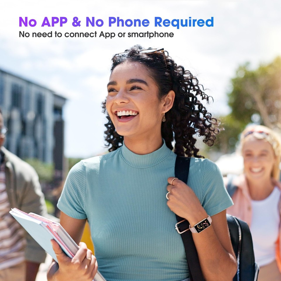 Long Battery Pedometer Watch 14 Days Battery Life, Slim Design No App ...