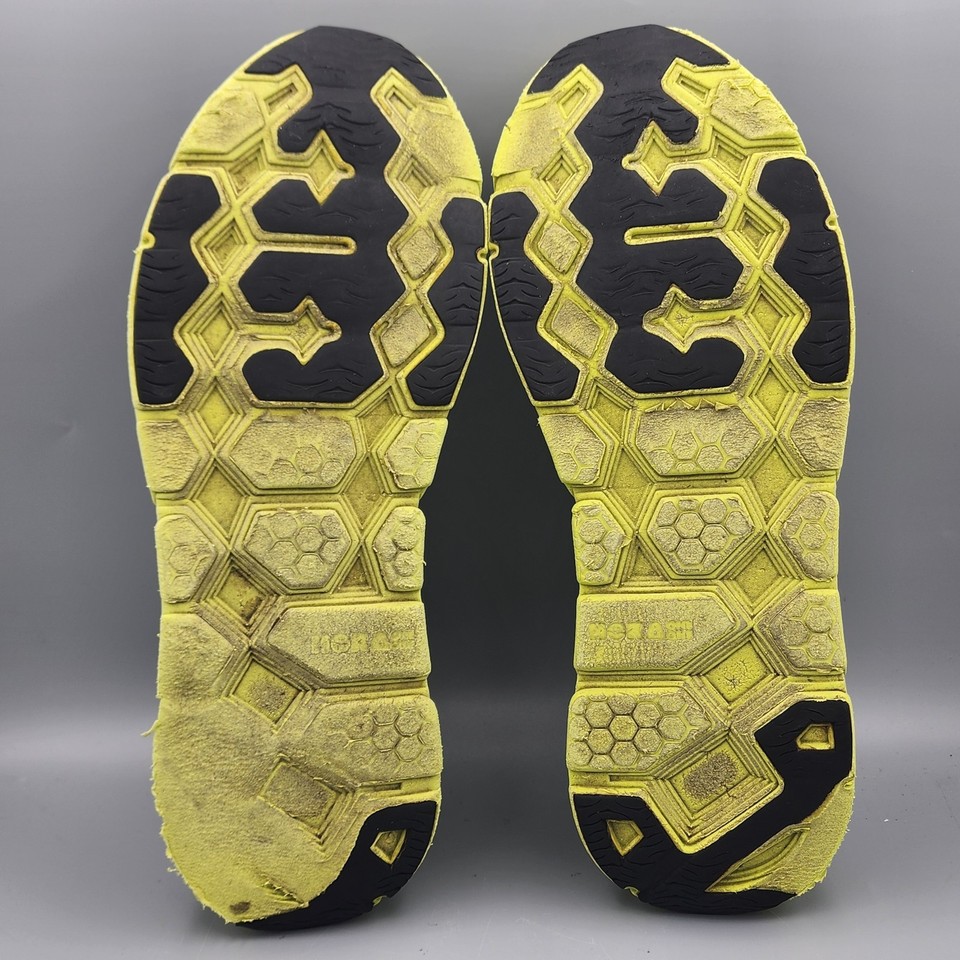Hoka One Clifton 2 Mens Size 12.5 Gray/Neon Athletic Running Sneakers ...