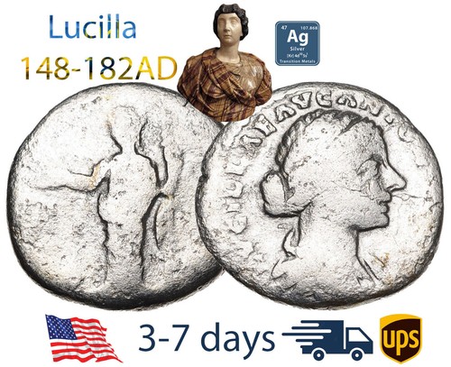 Ancient Roman Empire Coin Lucilla 148-182 wife VERUS daughter M ...