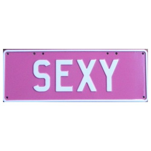 Novelty Number Plate - Sexy White On Pink AUS Licence Plate Sign Wall ...