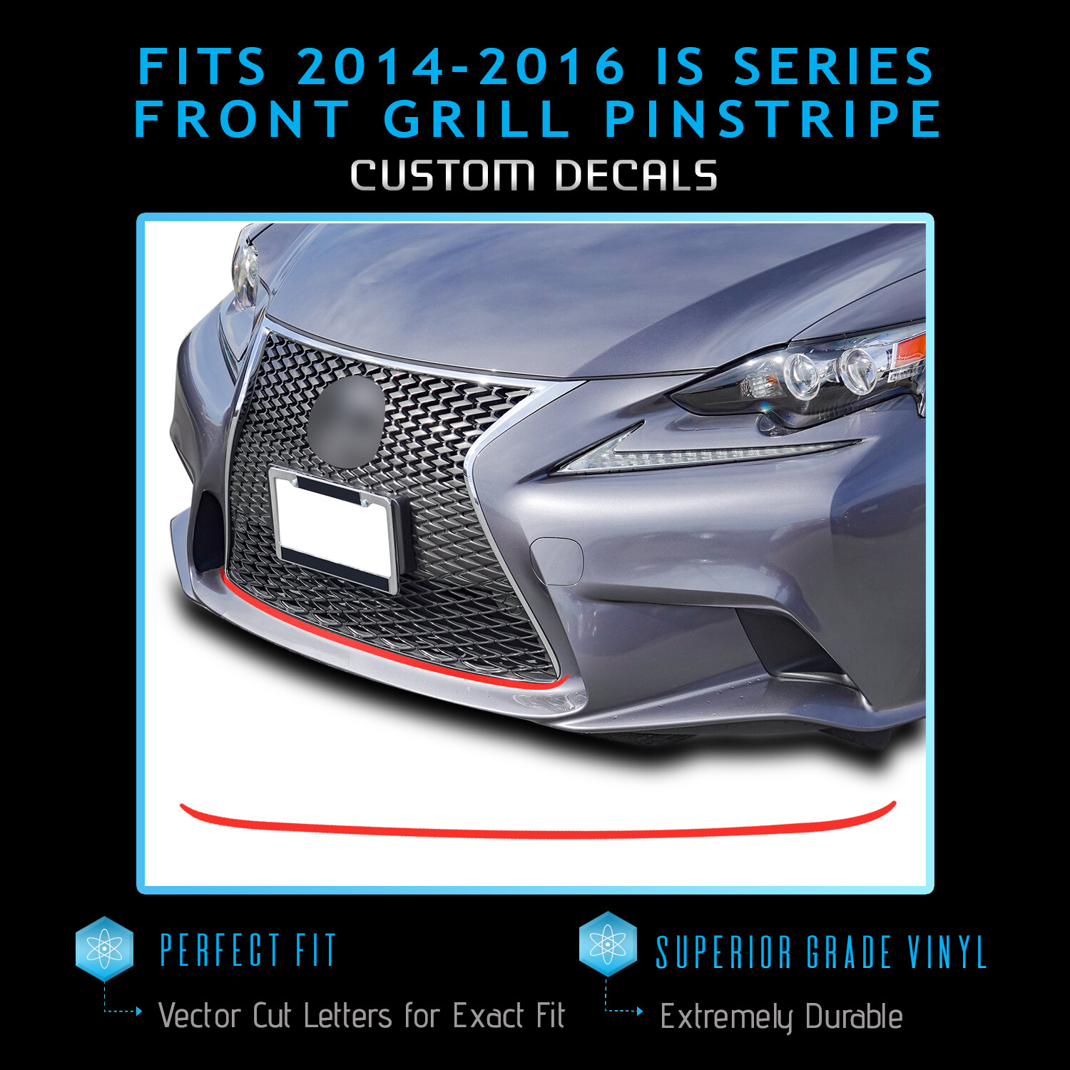 For 2014-2016 Lexus IS 200T 250 350 FSport Grille Pinstripe Decal ...