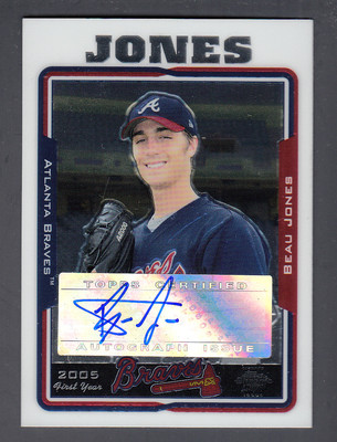Beau Jones 2005 Topps Chrome Traded Rookie Auto Card #UH232 Braves | eBay