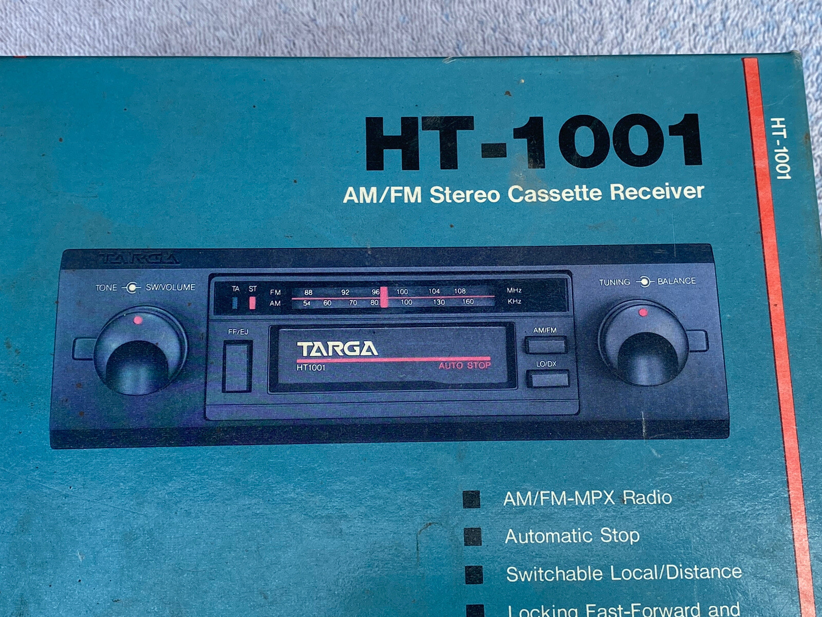 AM/FM CASSTTE CAR RADIO STEREO TARGA HT-1001 - ORIGINAL BOX - NEVER for ...
