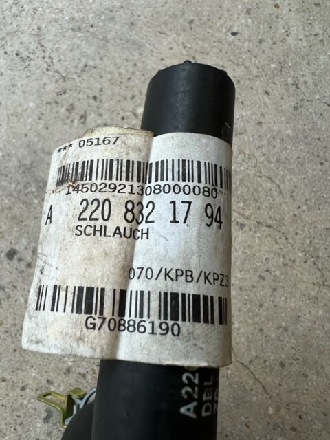 MERCEDES 2208321794 Cooling Hose From Engine to Pipe S W220 CL W215 S55 ...