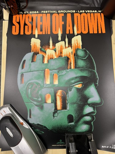 System Of A Down 4/27/24 Sick New World AP Poster Artist Signed And #ed ...