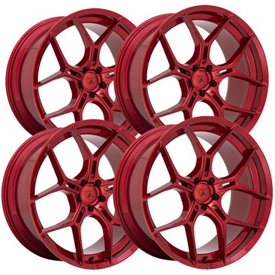 (Set of 4) Asanti ABL-37 Monarch 22x9 5x120 +38mm Candy Red Wheels Rims ...