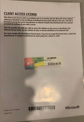 Lizenz Microsoft 0CCP1R Windows Server 2016 RDS Cal 5 User | eBay