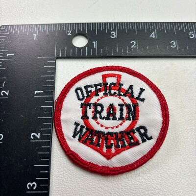 Vtg OFFICIAL TRAIN WATCHER Patch (Railroad / Train Related) 39U | eBay