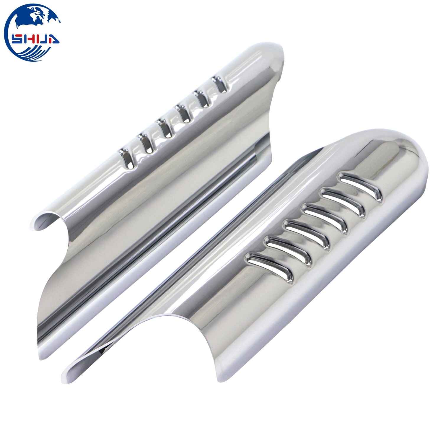 Chrome Fork Lower Leg Deflectors Shield Cover For Harley Touring FLHT ...