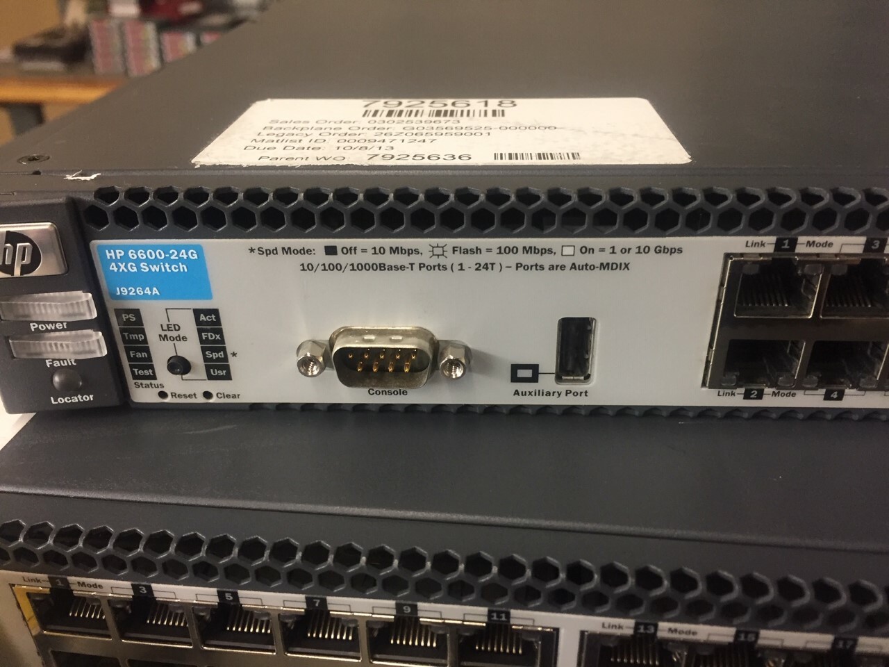 J9264A HP J9264A Procurve 6600-24G-4XG 28P Switch no power supplies | eBay