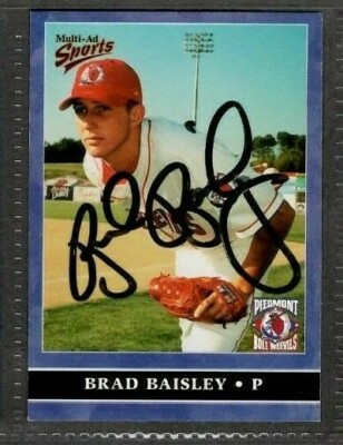 1999 Multi-Ad #39 Brad Baisley Piedmont Boll Weevils signed autograph ...