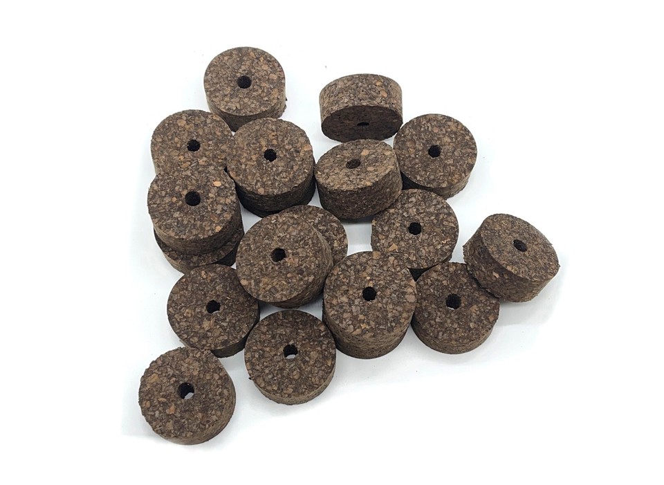 Rod Building Cork Rings Highest Quality 25 Pack 1.25" x .5" with 1/4 ...
