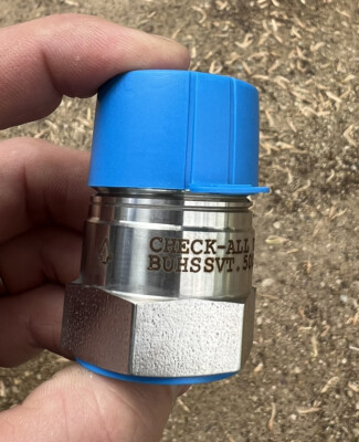 Check-All Stainless Steel Bushing Check Valve 1x3/4” NPT, BUHSSVT.500SS ...