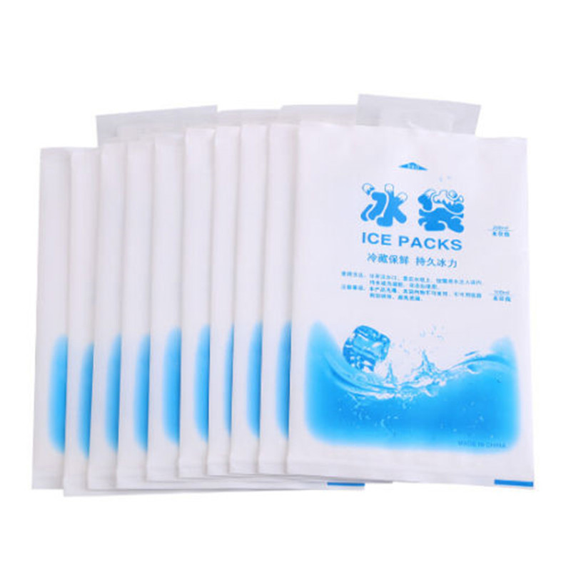 10PCS 600ML Water Ice Pack Bag Cooler Ice Gel Outdoor Cold Compress ...