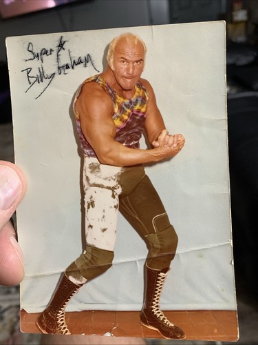 RARE 1979 Signed SUPERSTAR BILLY GRAHAM Memphis Wrestling Photo NWA wWF ...
