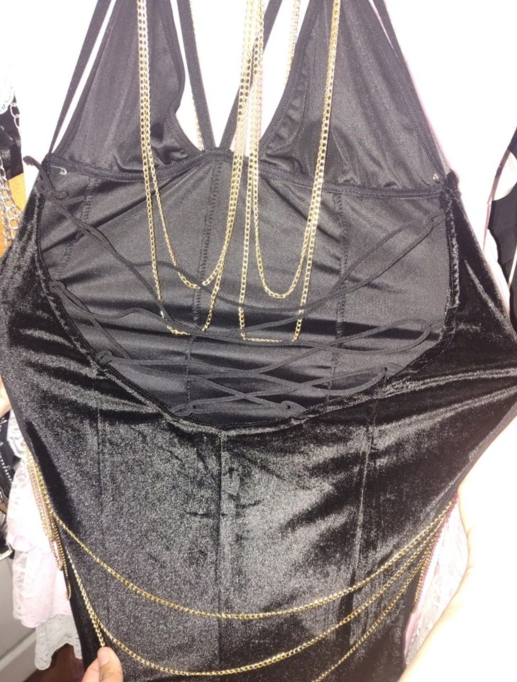 Modakawa Sexy Halter Hollow Out Backless Chain Fishtail Dress⁠ | eBay