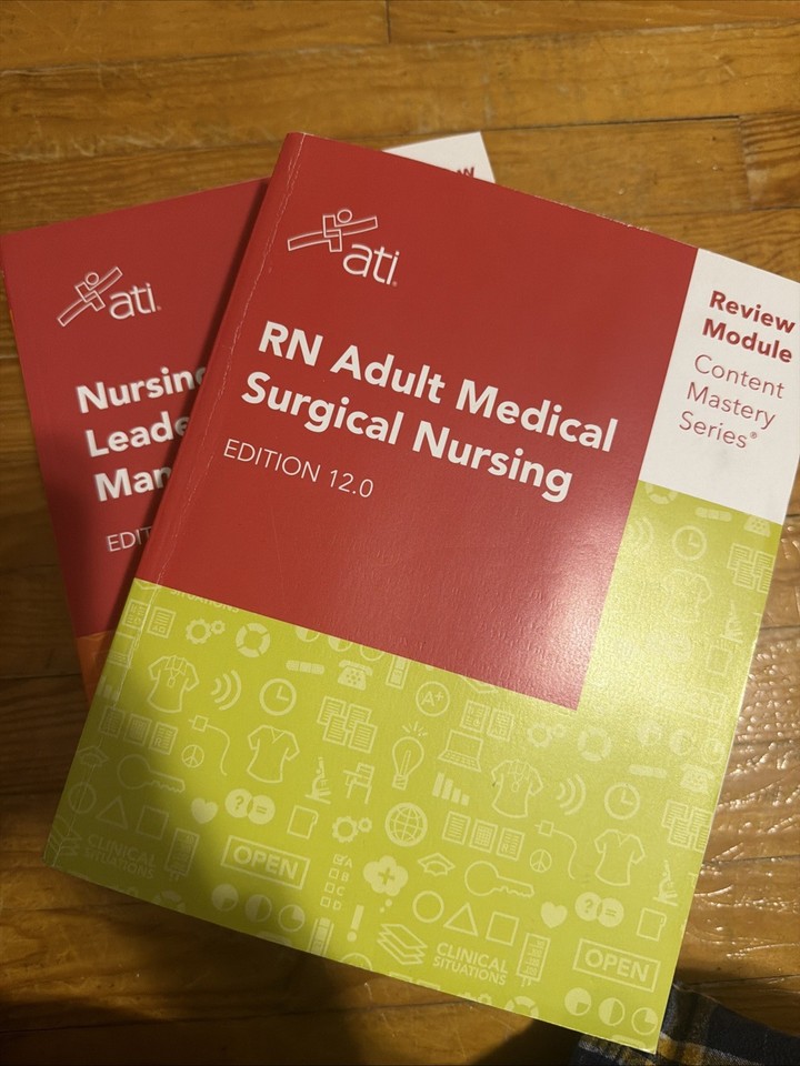 ATI Nursing RN Student Content Mastery Series Set of 9 Education Books ...