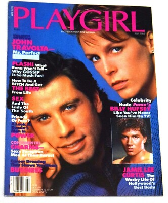 Vintage 1985 July PLAYGIRL MAGAZINE - John Travolta, Jamie Lee Curtis ...
