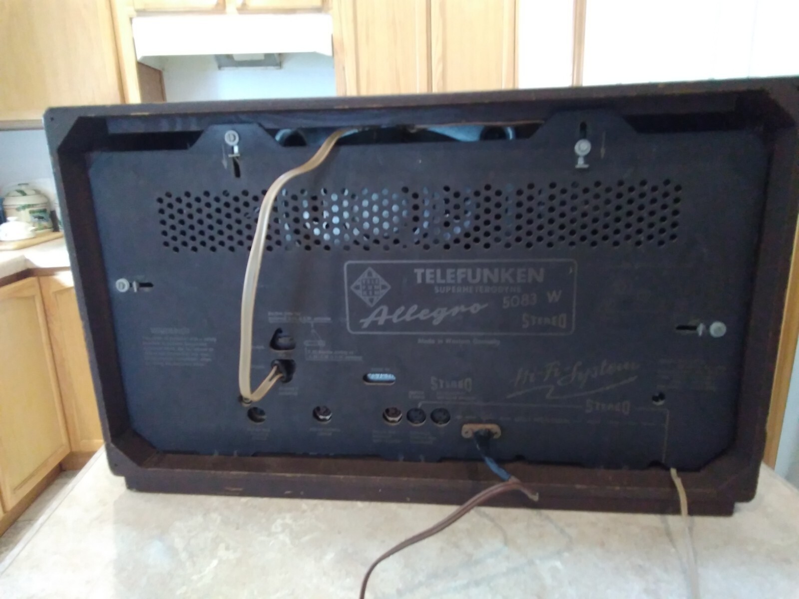 TELEFUNKEN Allegro SUPERHETERODYNE Tube Radio. 5083 w Stereo VINTAGE | eBay