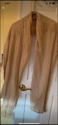 Extra long and wide beige scarf | eBay