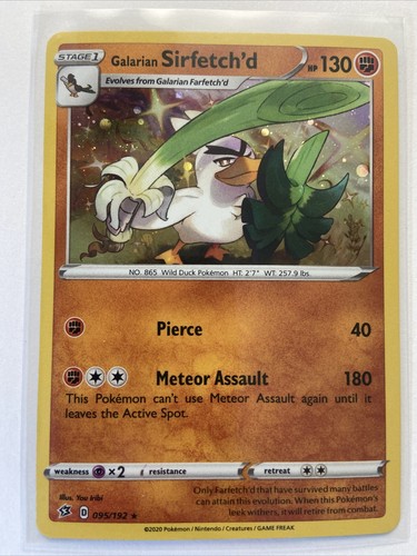 Pokemon TCG Galarian Sirfetch'd 095/192 Cosmos Holo Promos NM/M | eBay