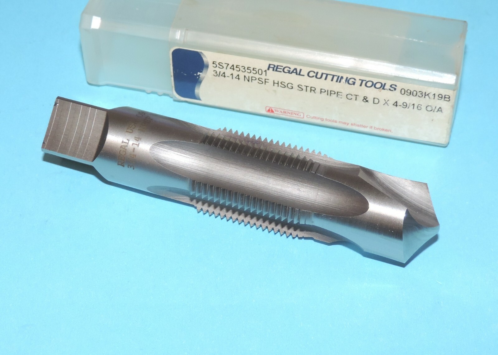 USA 3/4-14 NPSF Combined Straight Pipe Tap & Drill HSS 5FL Dryseal ...