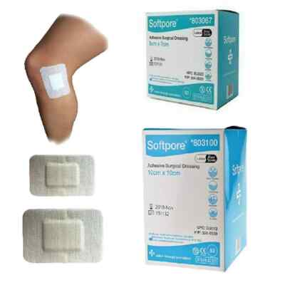 Softpore Adhesive Sterile Wound Dressings- First Aid Plasters Cuts ...