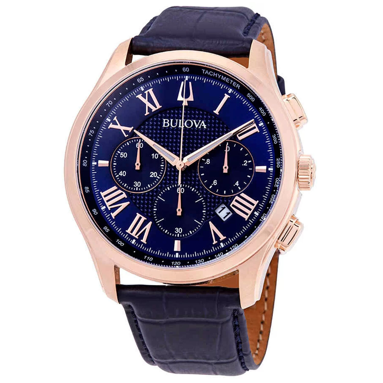 Bulova Men's Wilton Blue Dial Watch - 97B170 42429556997| eBay