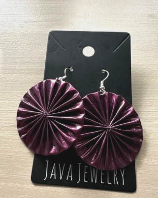 Java Jewelry Recyled K-Cup Earrings Purple Liteweight | eBay