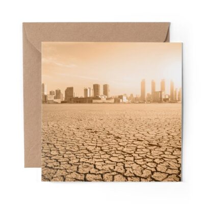 1 x Blank Greeting Card Post-Apocalyptic Desert Climate Change #51769 ...