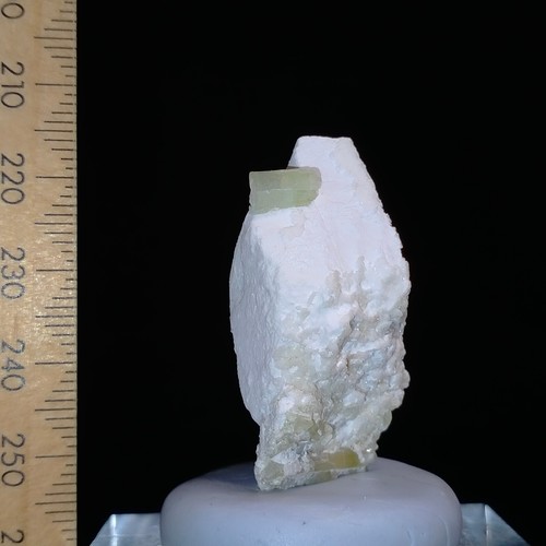 Green Tourmaline Elbaite crystals on Albite matrix natural mineral ...