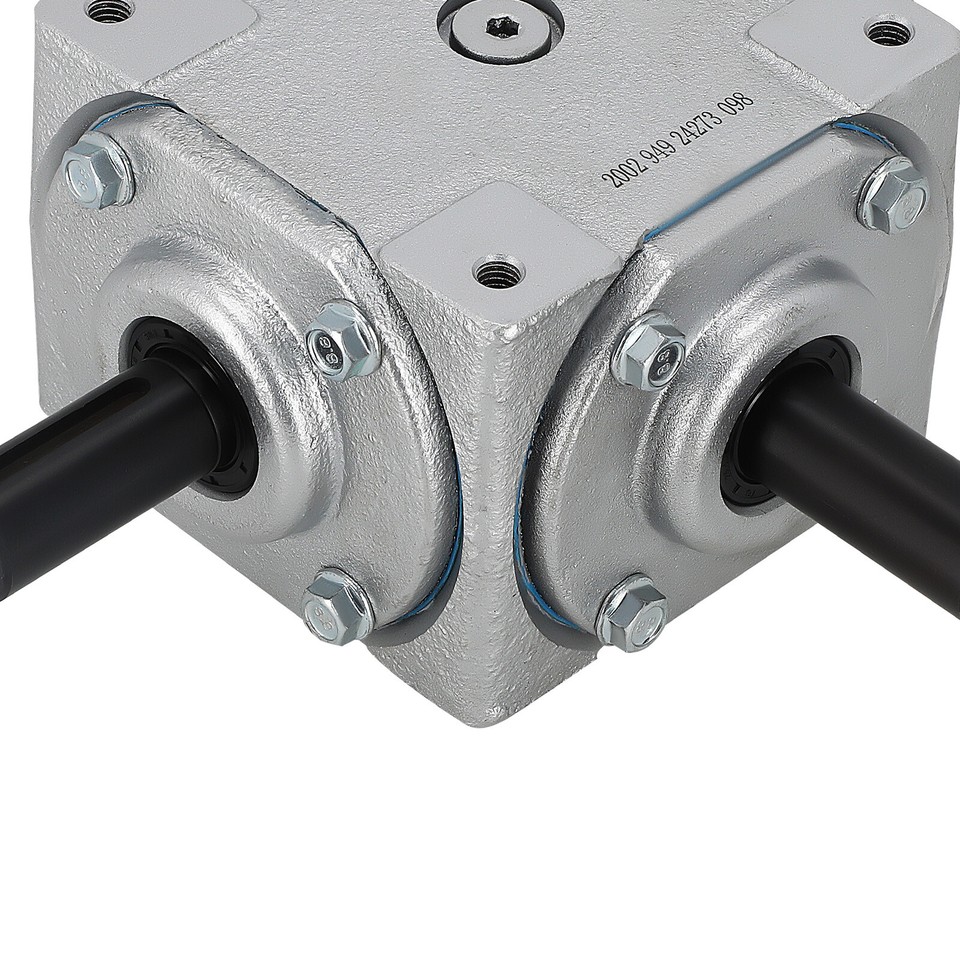 Heavy Duty Right Angle Gear Box 1" Keyed Shaft 40HP 1:1 Ratio Cast Iron ...