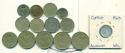 14 DIFFERENT COINS from CYPRUS (8 DENOMINATIONS/1955-2002)..Lot #2 | eBay