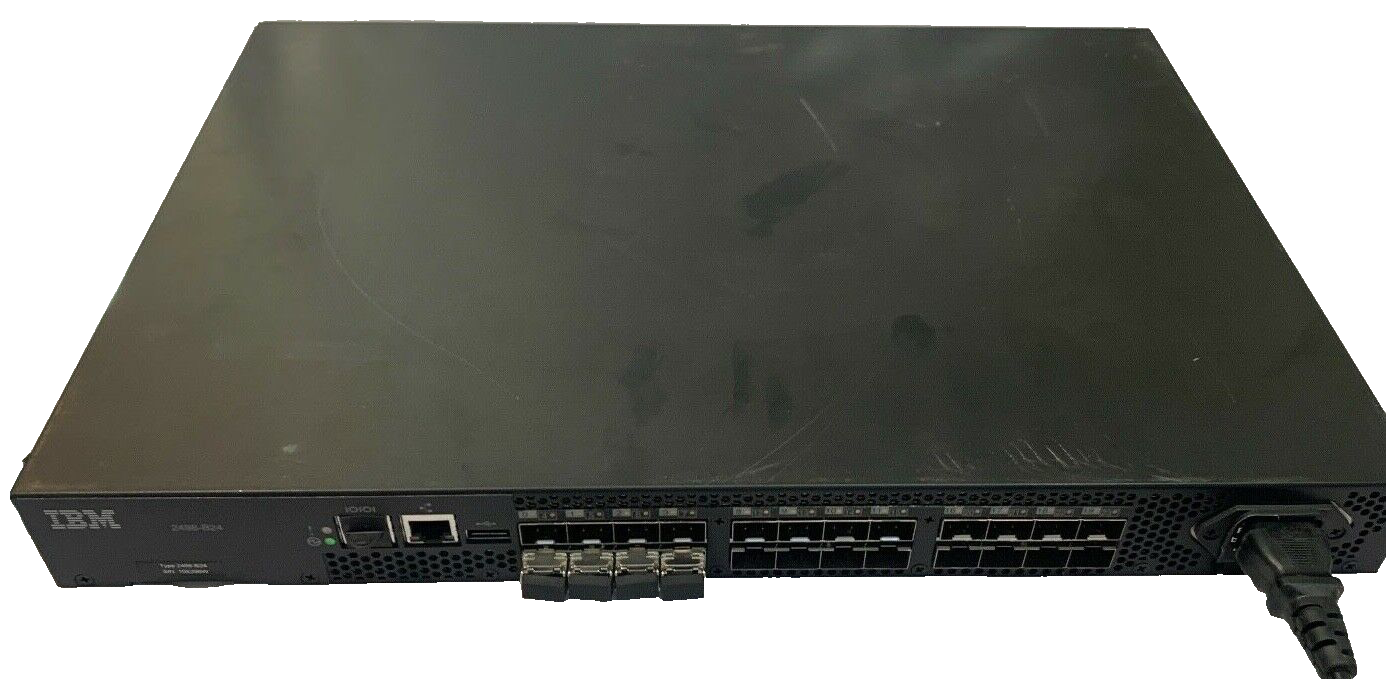 IBM 2498-B24 SAN24B 8GB 24 Port FC SAN Switch w/ 4 SFP GBIC ACTIVE | eBay
