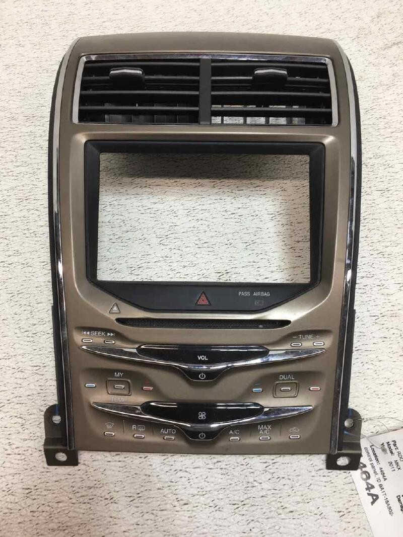 2011 Lincoln MKX Radio Reciever Control Panel ID BA1T-18A802-AF thru AK ...