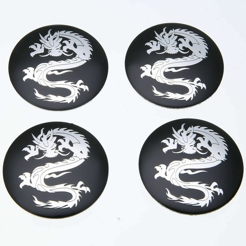 4pcs 56mm Dragon Car Wheel Center Hub Caps Cover Badges Decal Sticker ...
