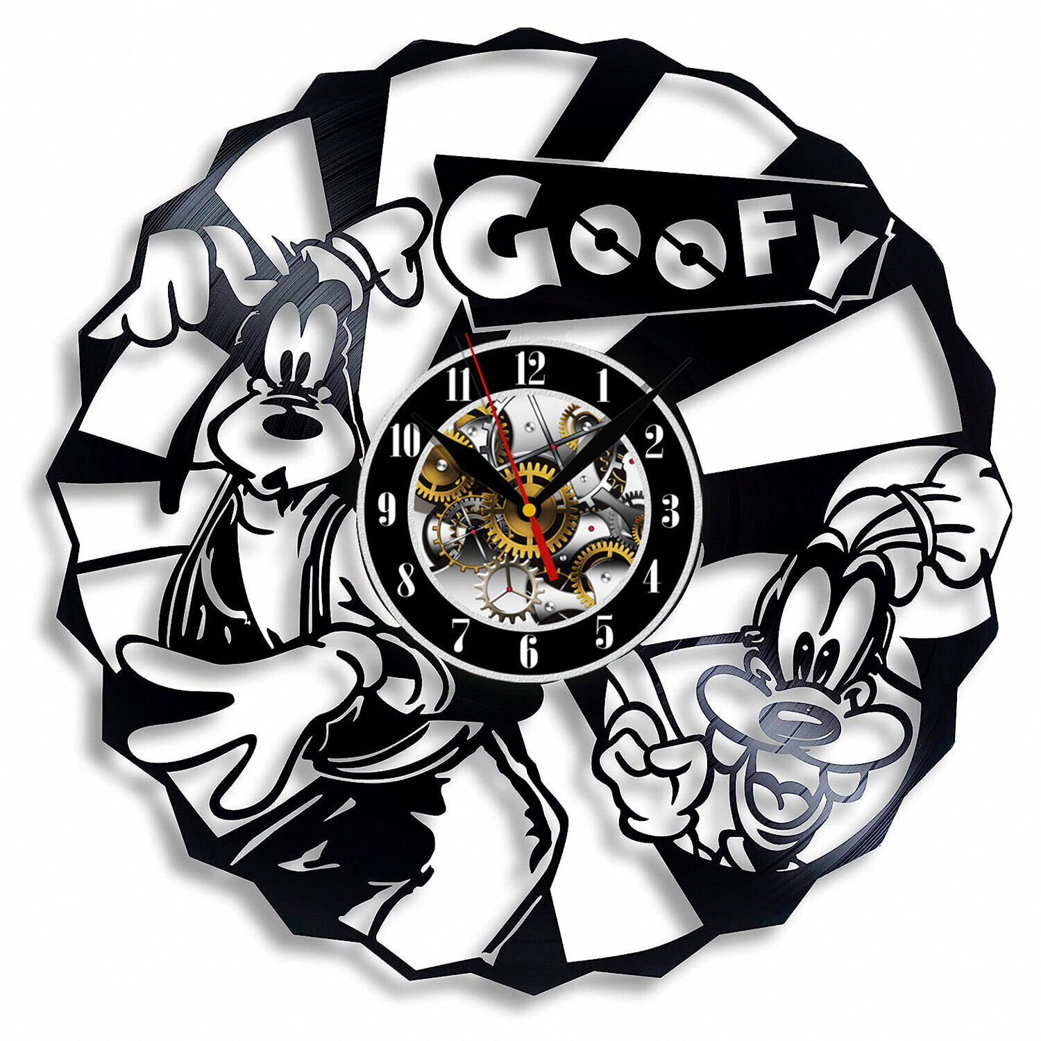 Goofy Vinyl Wall Clock Gift Birthday Holiday Art Home Room Decor | eBay