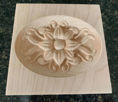 Flower Flourish Engraving Trim Wood, Corner Trim Block, Door Trim ...