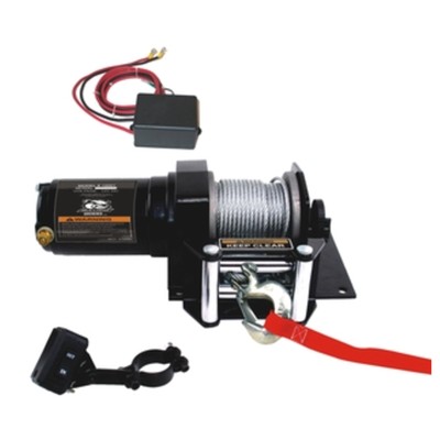 Bulldog 15001 2000lb ATV Winch w/ Mini-Rocker Switch, Roller Fairlead ...