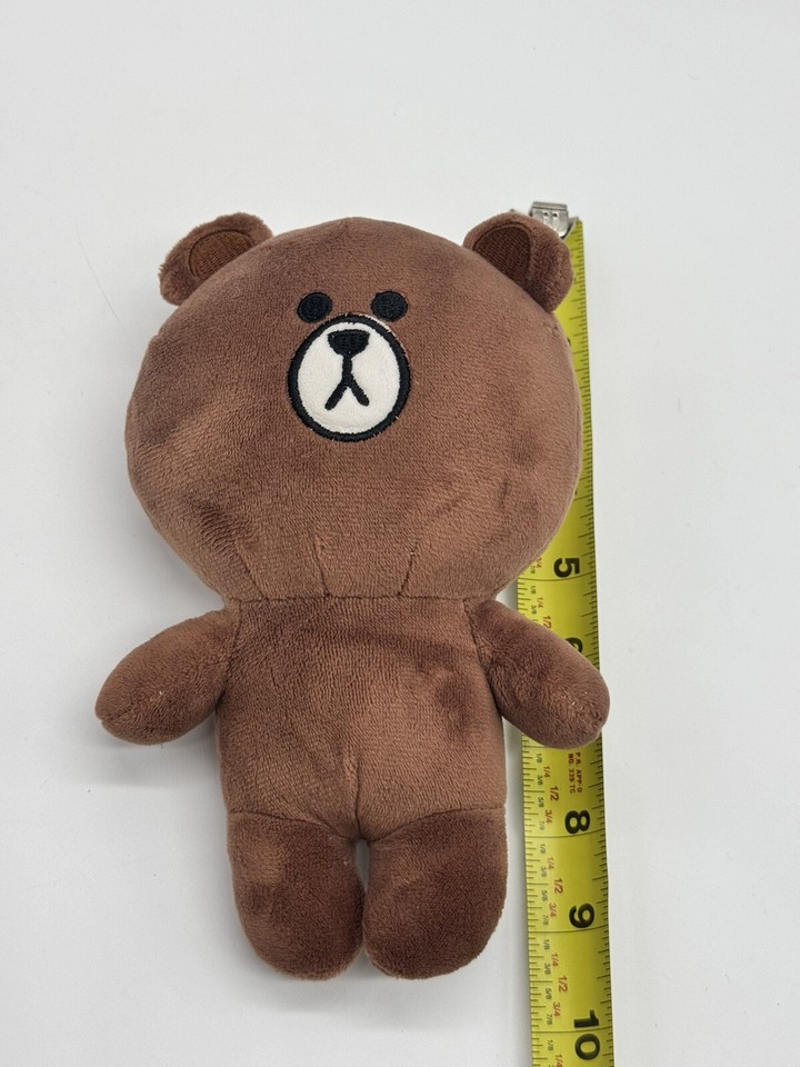 LINE FRIENDS by Gund Bear Brown Plush 9" Tall - Embroidered Eyes, Nose ...