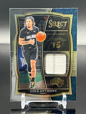 2020-21 Select Cole Anthony Rookie Jersey Patch Card RC Orlando Magic # ...