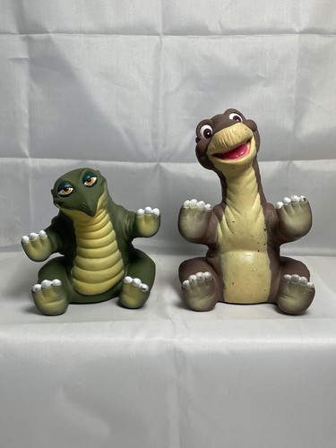 Vintage Land Before Time, Littlefoot & Spike Puppet Figures, 1988 Pizza ...