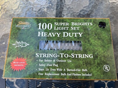 Christmas NWT Heavy Duty Super Bright String To String Lights 4 Boxes ...