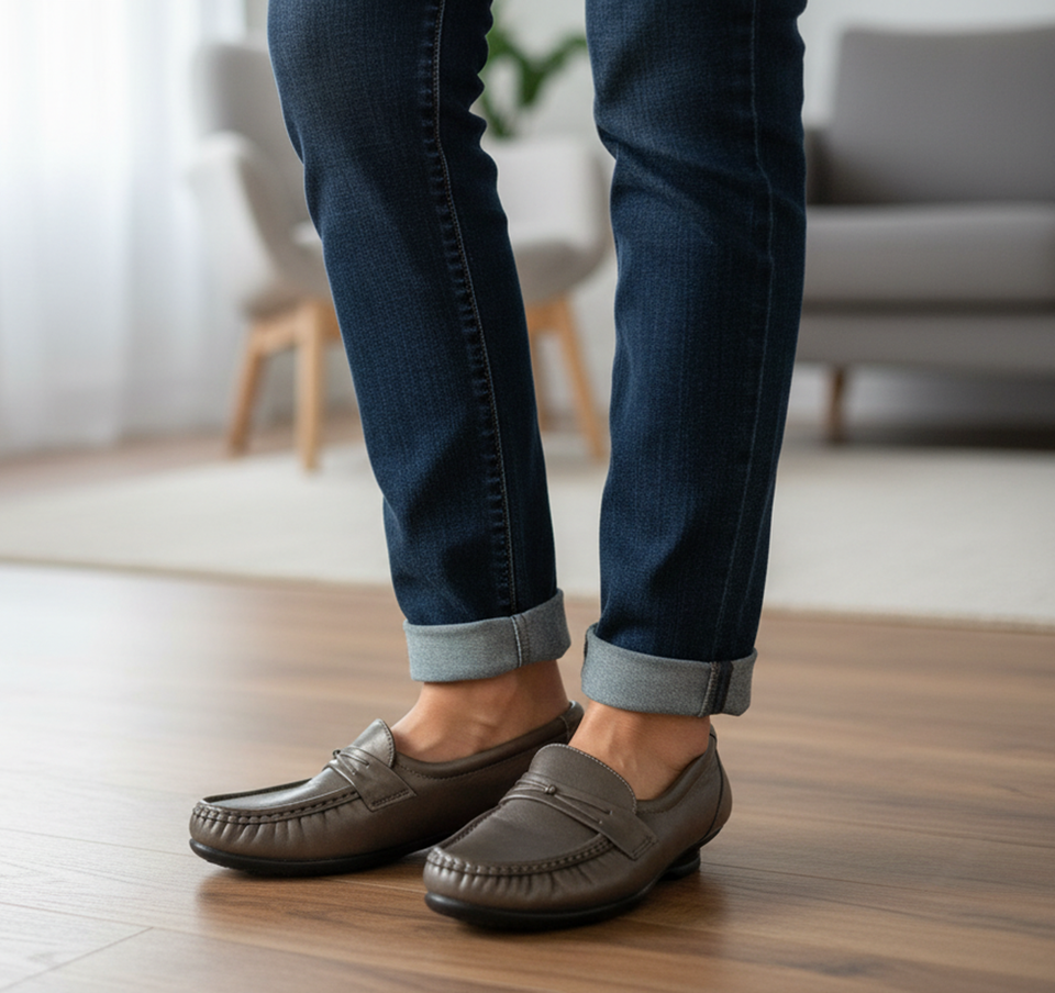 SAS Slip On Loafer Shoes Tripad Comfort Silver Gray Wedge Heel Size 5.5 ...