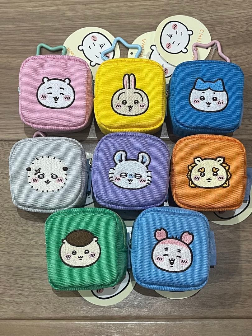 Chikawa Embroidered Square Mini Pouch with Carabiner Set of 8 New | eBay