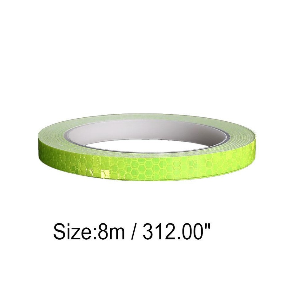 8M Reflective Tape Fluorescent Bike Bicycle Car Safety Reflective ...