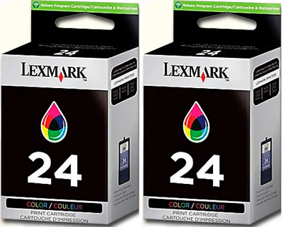 New Genuine Lexmark 24 2PK Ink Cartridge X Series X4530 X4550 Z Series ...