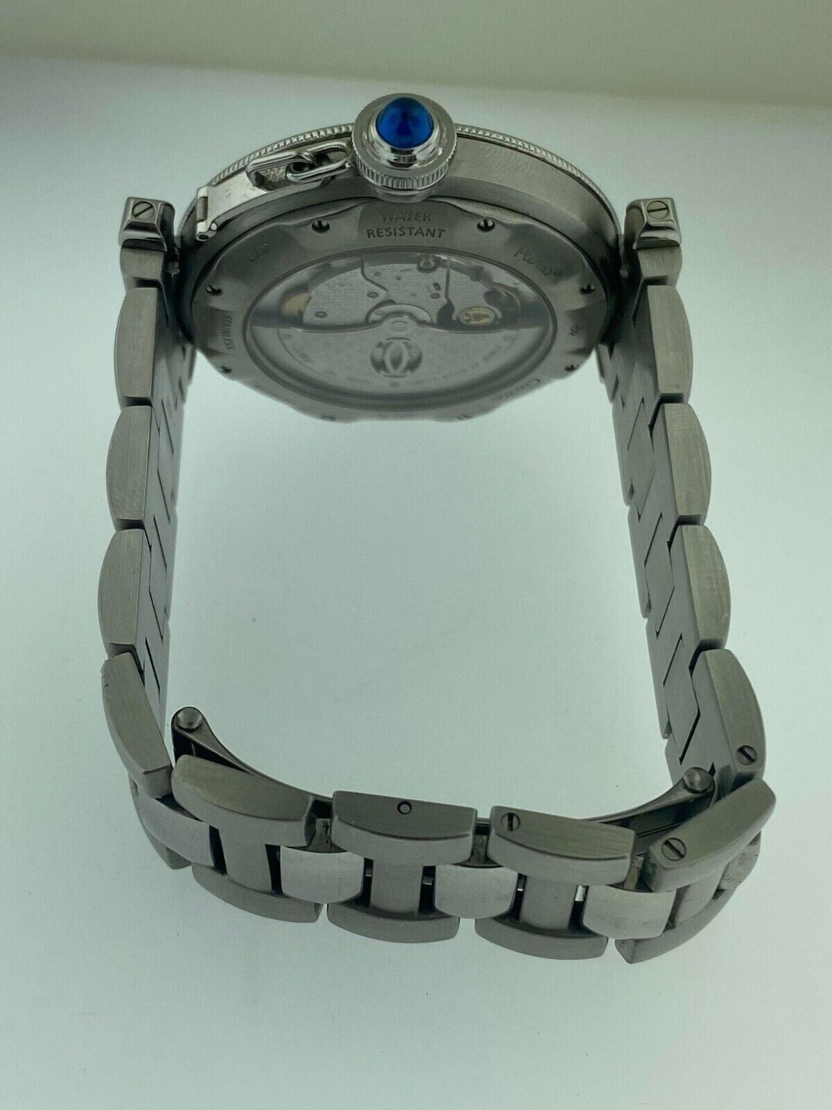 Cartier #2378 Pasha 38mm Automatic Open Skeleton Back #W31059H3 Date ...